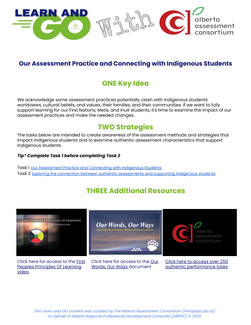 Leading Assessment Change - Alberta Assessment Consortium